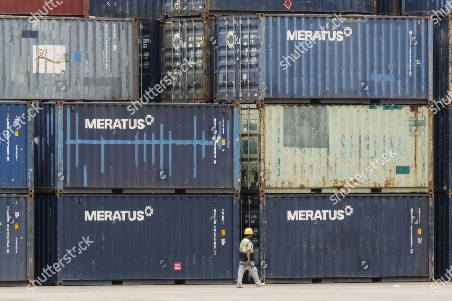 Pile Cargo Jakarta International Container Terminal Editorial Stock ...