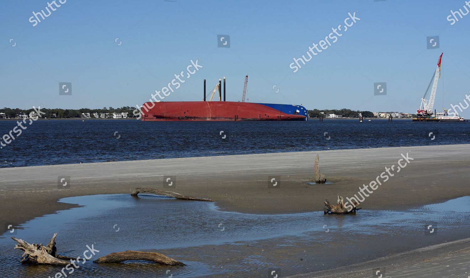 Golden Ray Cargo Ship Seen On Editorial Stock Photo - Stock Image ...
