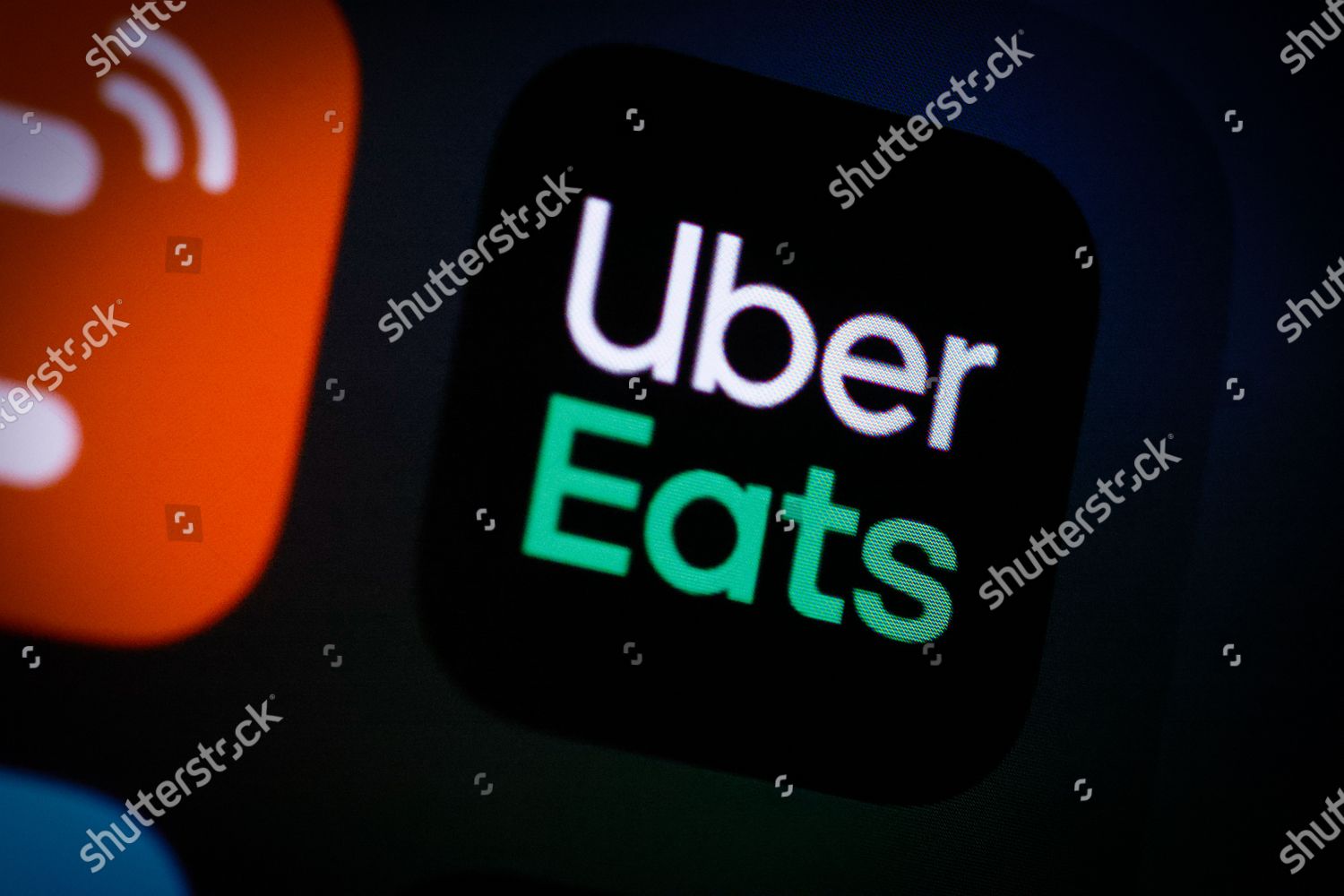 Uber Eats Application Icon Seen On Editorial Stock Photo - Stock Image ...