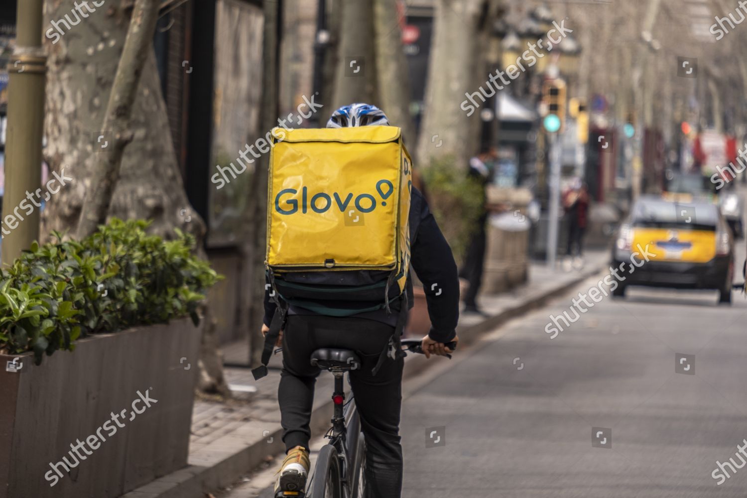 Rider Glovo Company Seen On La Editorial Stock Photo - Stock Image ...