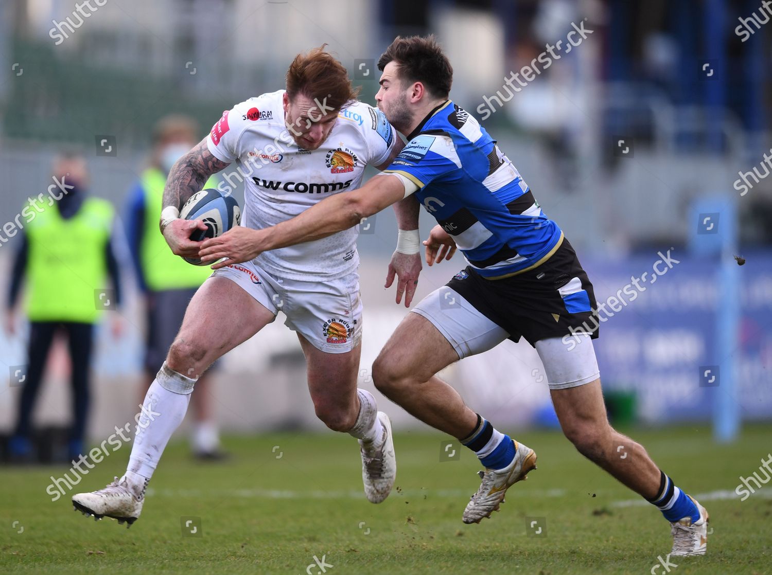 Will Muir Bath Tackles Stuart Hogg Editorial Stock Photo - Stock Image ...