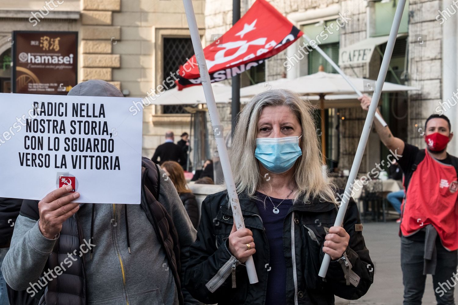 Demonstration Italian Communist Party By Marco Editorial Stock Photo ...