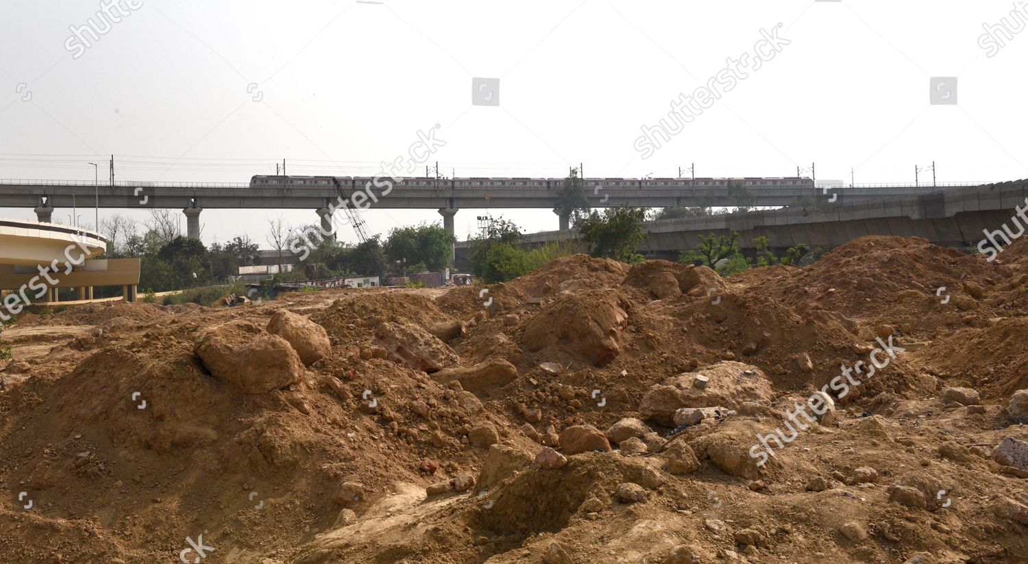 Construction Work Underway Yamuna Flood Plains Editorial Stock Photo ...