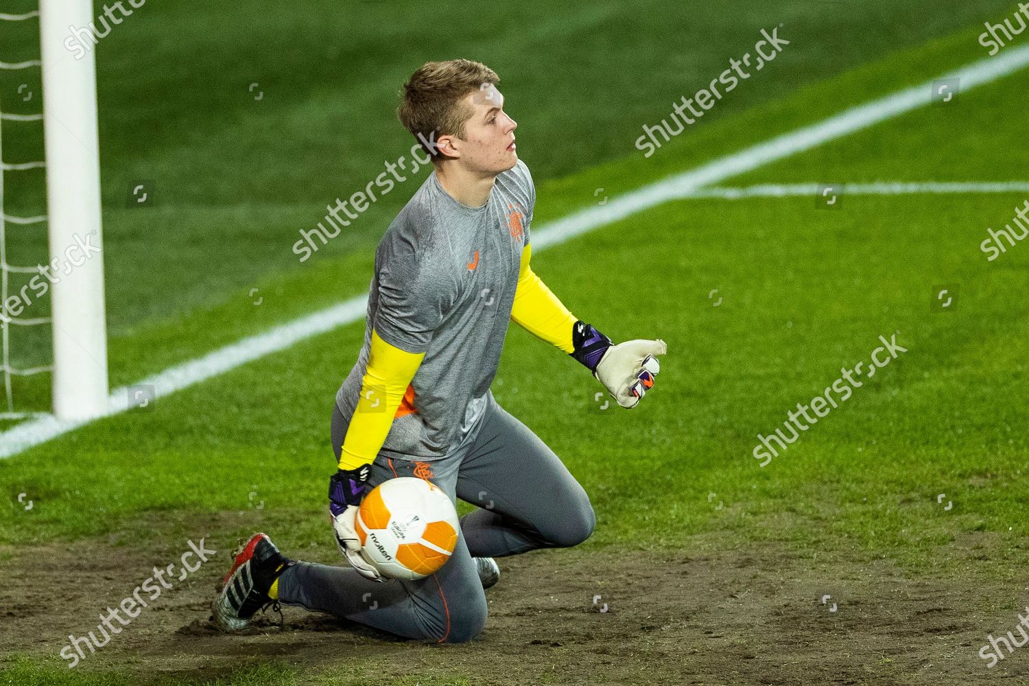Rangers Goalkeeper Jay Hogarth Warms During Editorial Stock Photo ...