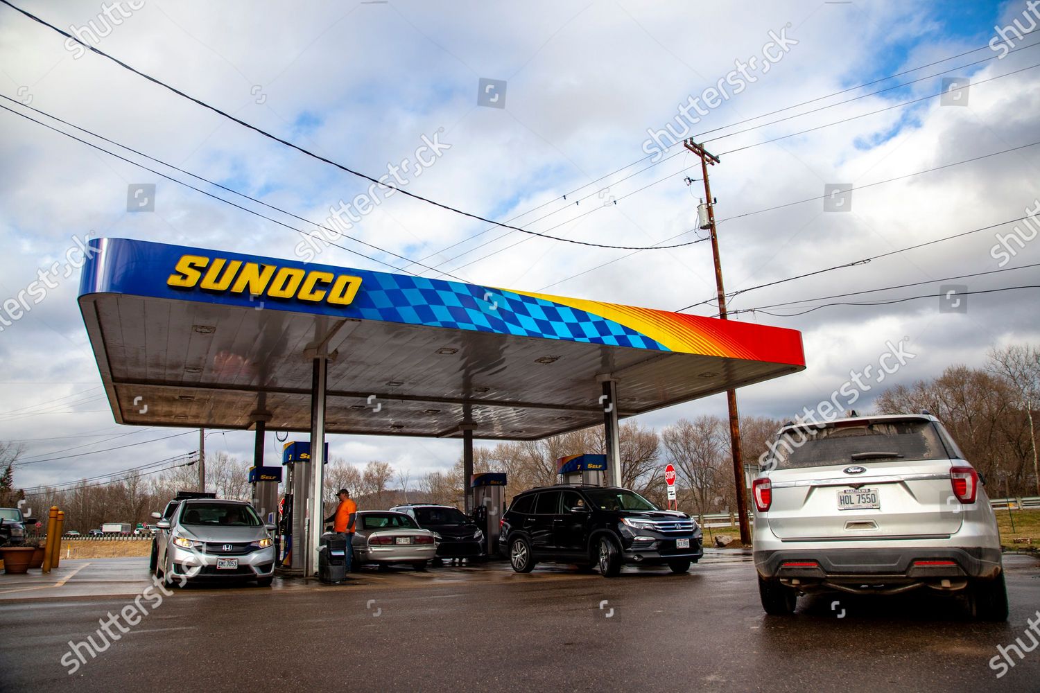 Sunoco Gas Station Sign Off Route Editorial Stock Photo - Stock Image ...