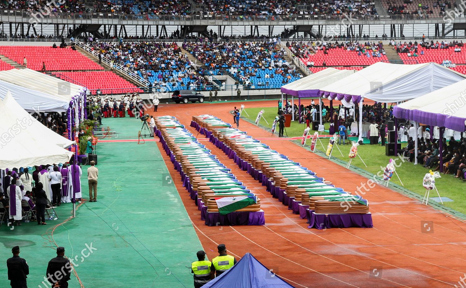 105 Coffins During Mass Funeral Victims Editorial Stock Photo - Stock ...