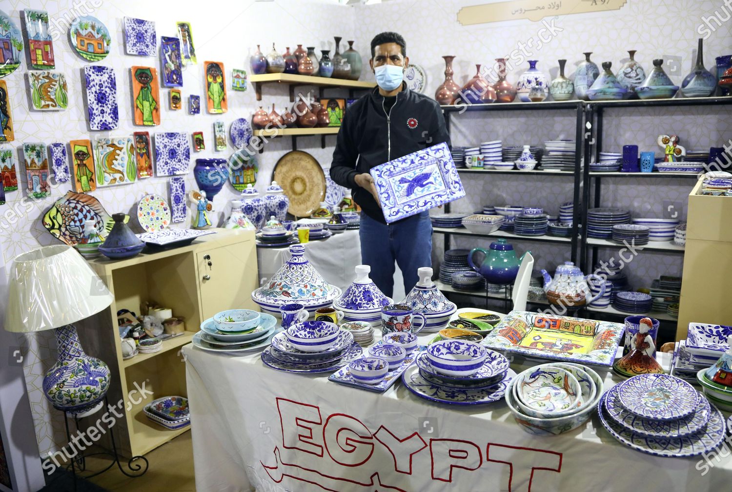 Exhibitor Shows Handicraft His Stall During Editorial Stock Photo ...