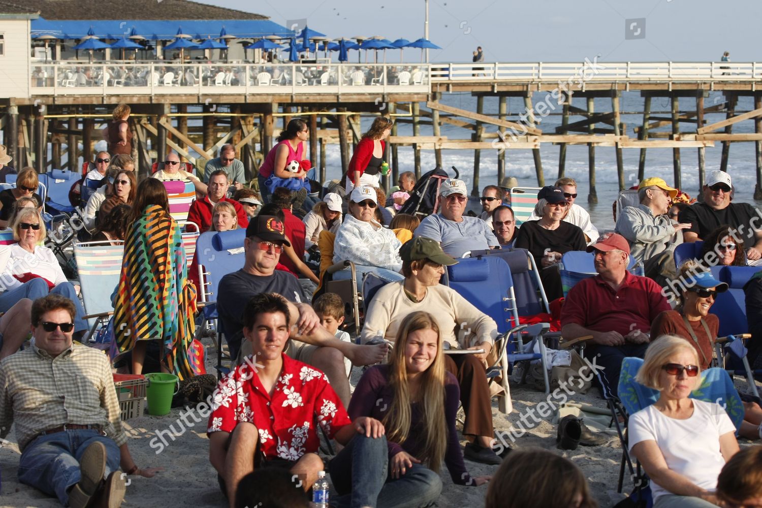 Evening Concert On Beach Near Pier Editorial Stock Photo - Stock Image ...