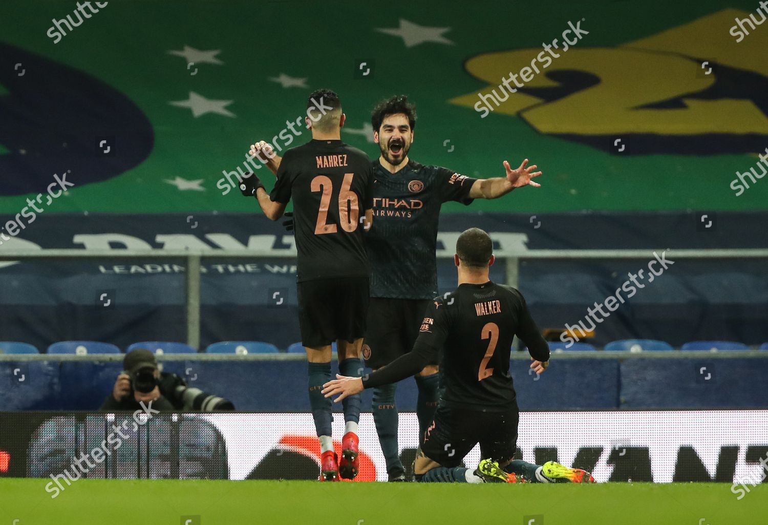 MAN CITY'S GUNDAGAN CELEBRATES SCORING AGAINST Editorial Stock Photo ...