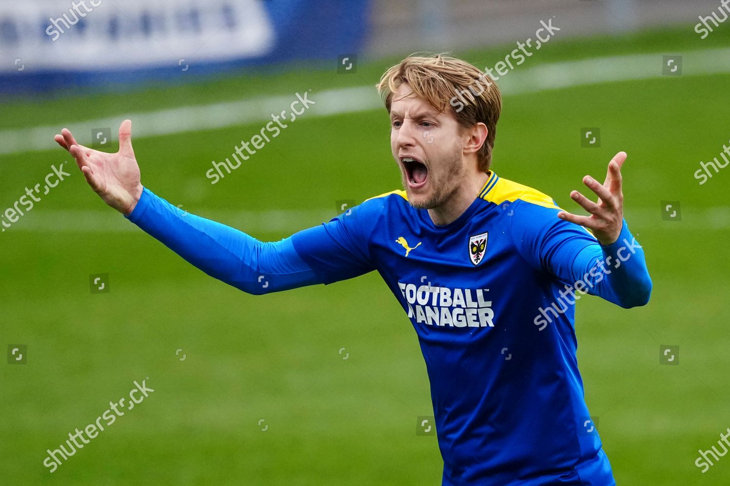 JOE PIGOTT AFC WIMBLEDON REACTS AFTER Editorial Stock Photo - Stock ...