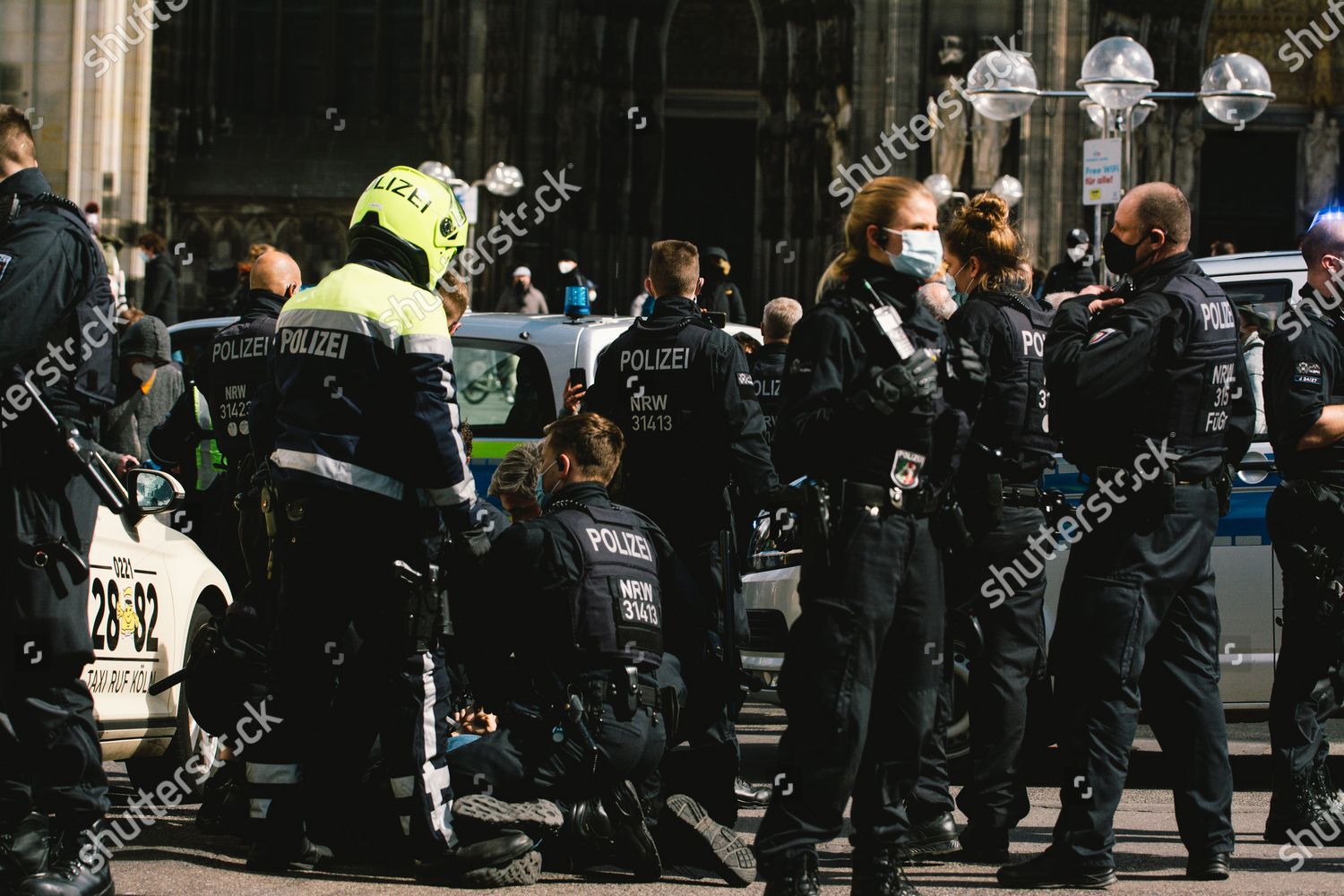 Polices Arrest Man Without Face Mask Editorial Stock Photo - Stock ...