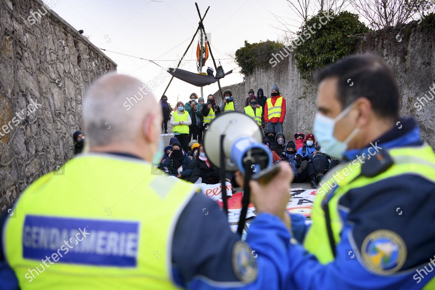 Swiss Police Officers Start Operation Evict Editorial Stock Photo ...