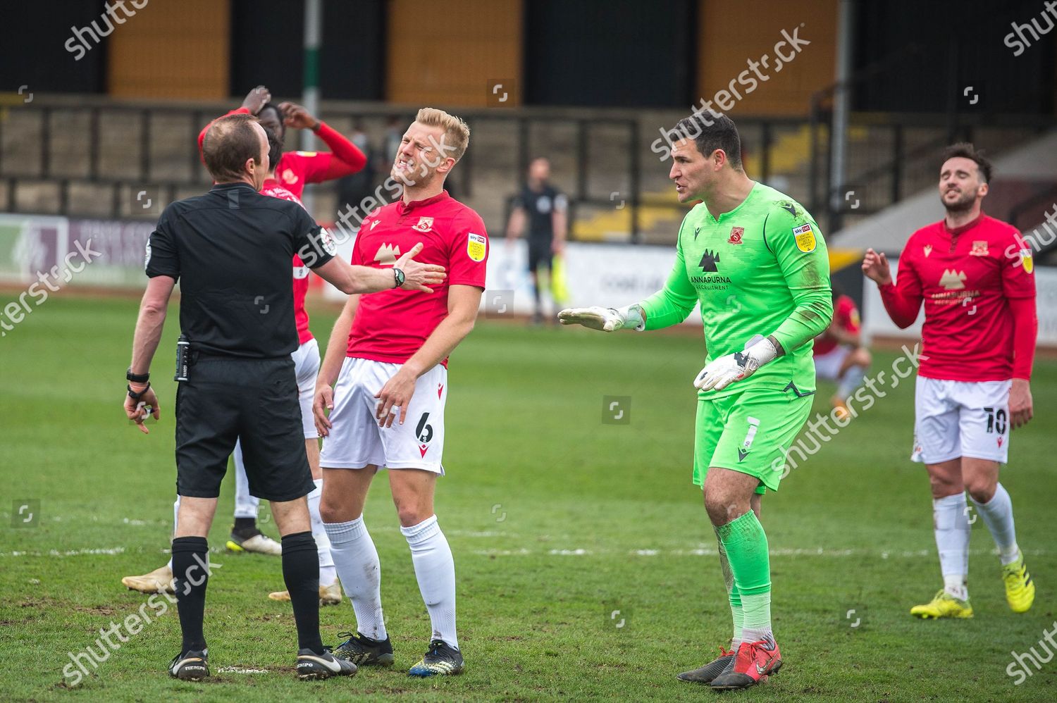 Penalty Referee David Rock Gives Cambridge Editorial Stock Photo ...