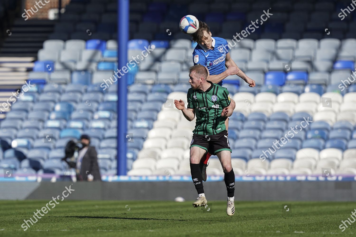 Sean Raggett Portsmouth Heads Ball Above Editorial Stock Photo - Stock ...