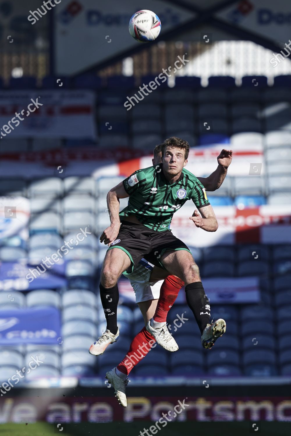 Conor Shaughnessy Rochdale Heads Ball During Editorial Stock Photo ...