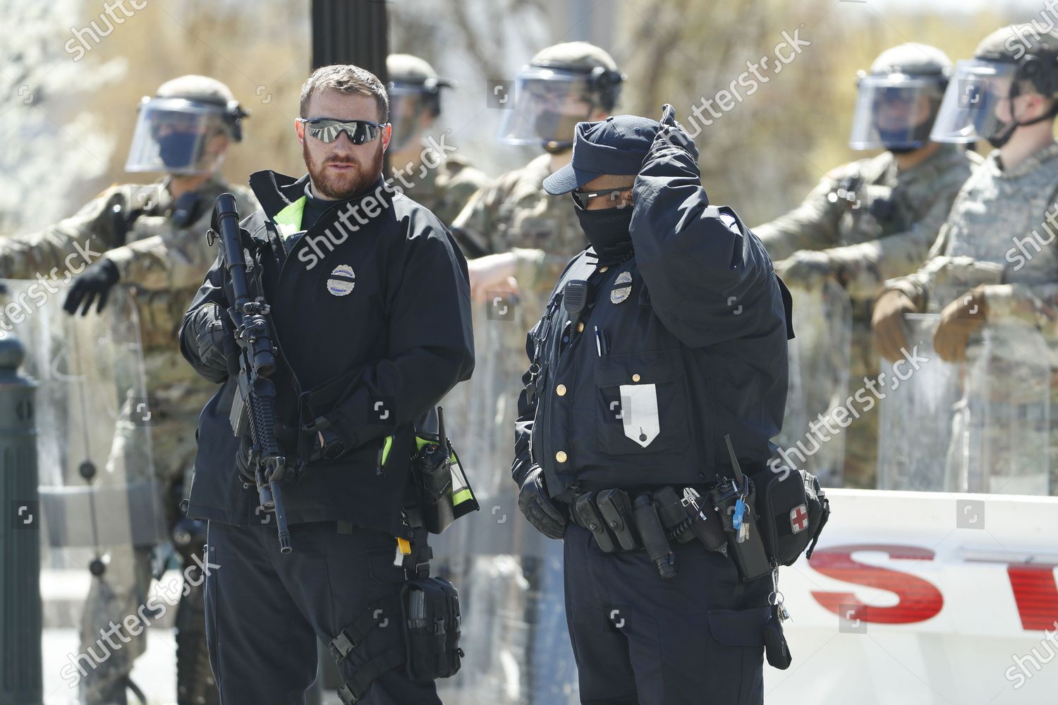 National Guard Police Scene After Vehicle Editorial Stock Photo - Stock ...