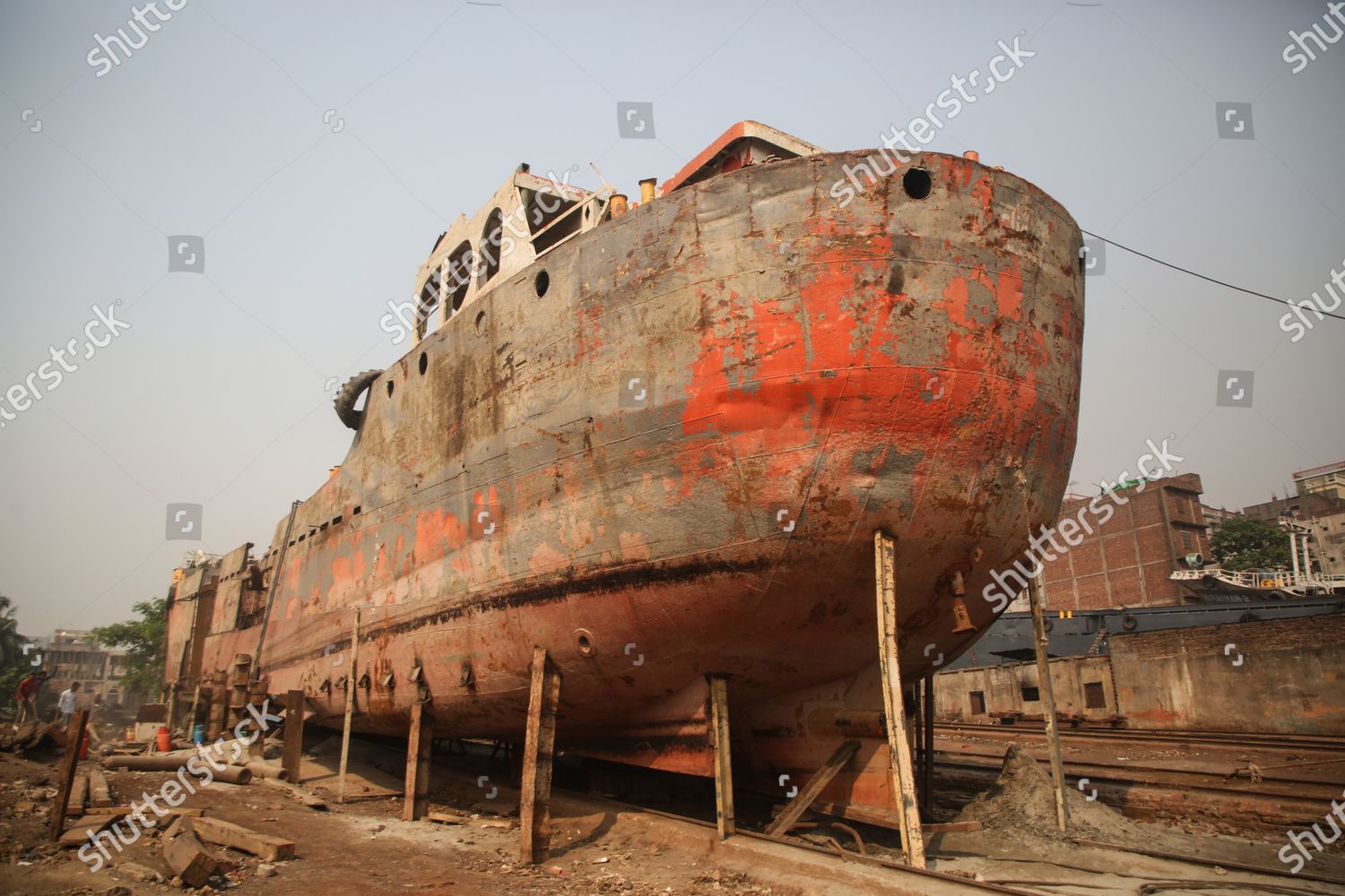 View Scrapped Ship Shipbreaking Yard Keraniganj Editorial Stock Photo ...