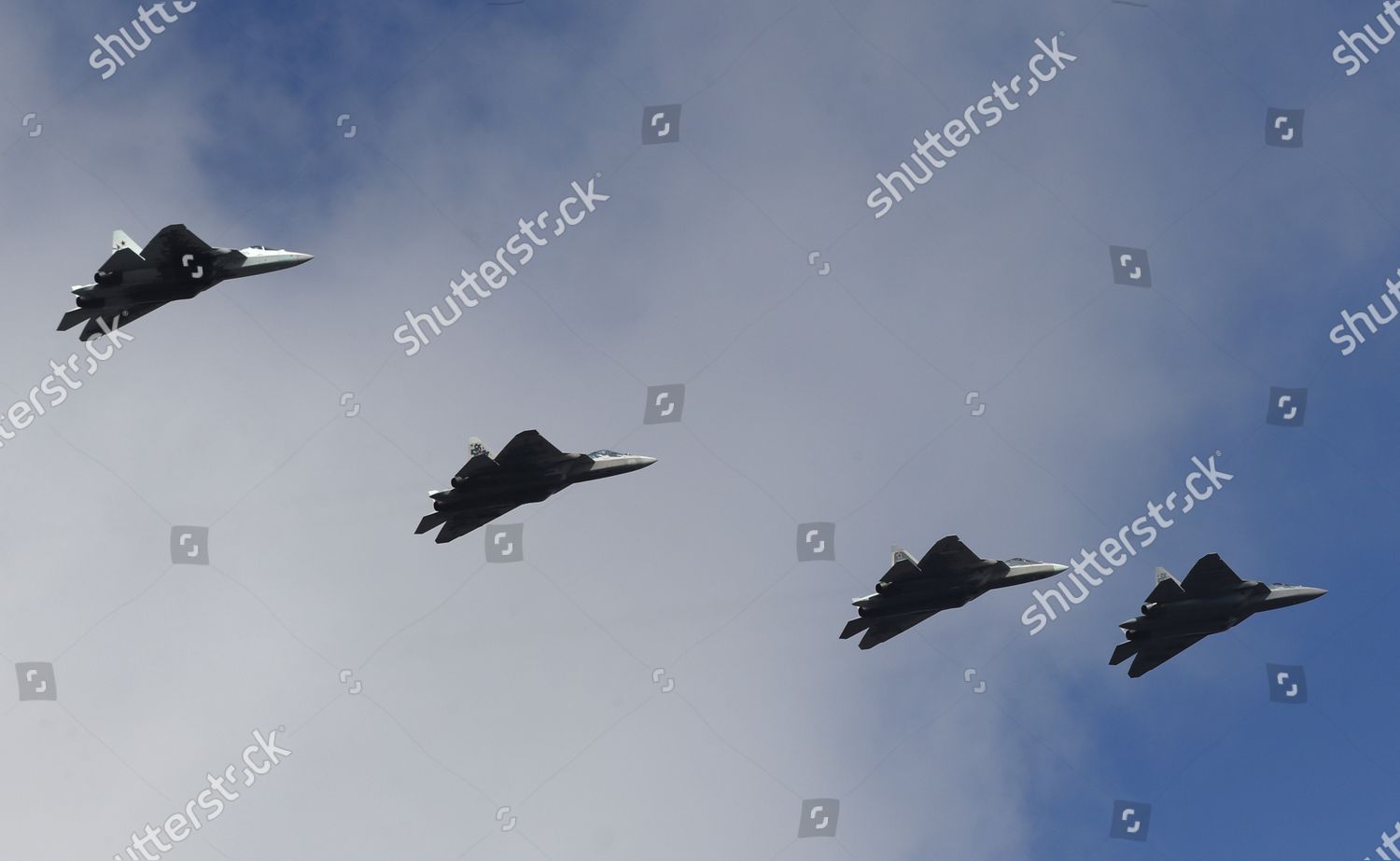 Russian Air Force Sukhoi Su57 Fifthgeneration Editorial Stock Photo ...