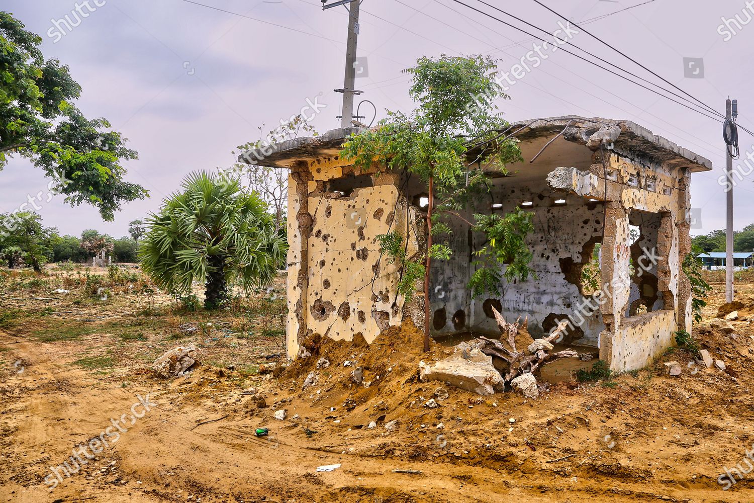 Remains Building Riddled Bullet Holes During Editorial Stock Photo ...