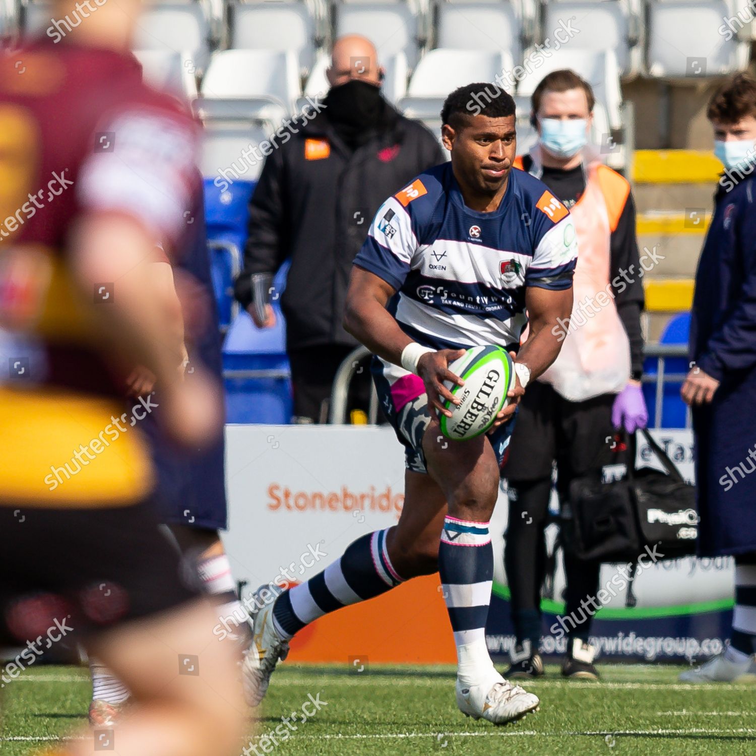 Senitiki Nayalo Coventry Rugby Charges Down Editorial Stock Photo ...
