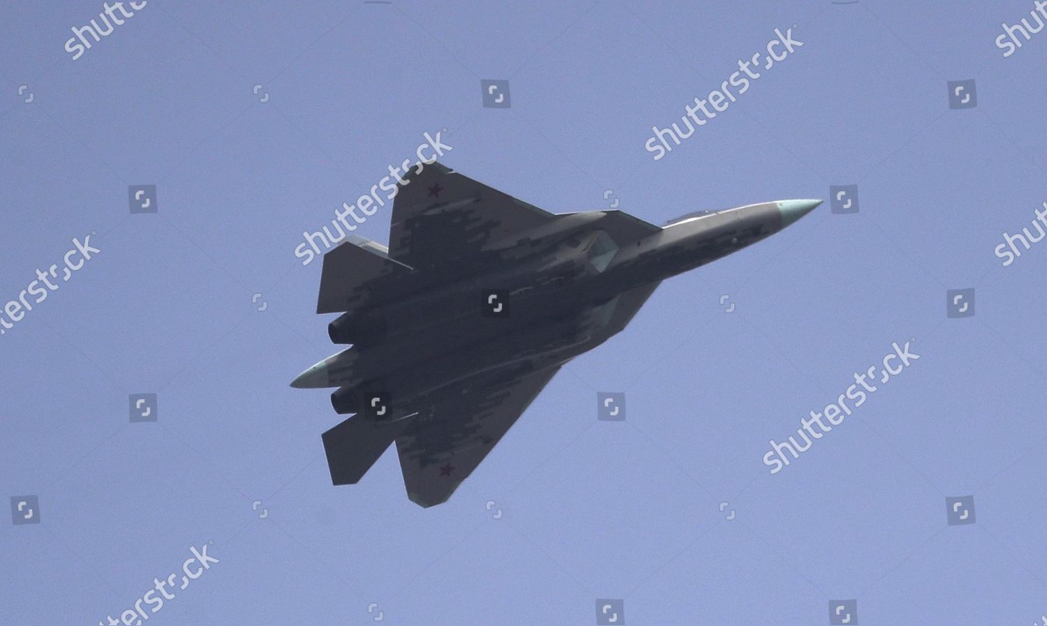 Russian Air Force Sukhoi Su57 Fifthgeneration Editorial Stock Photo ...