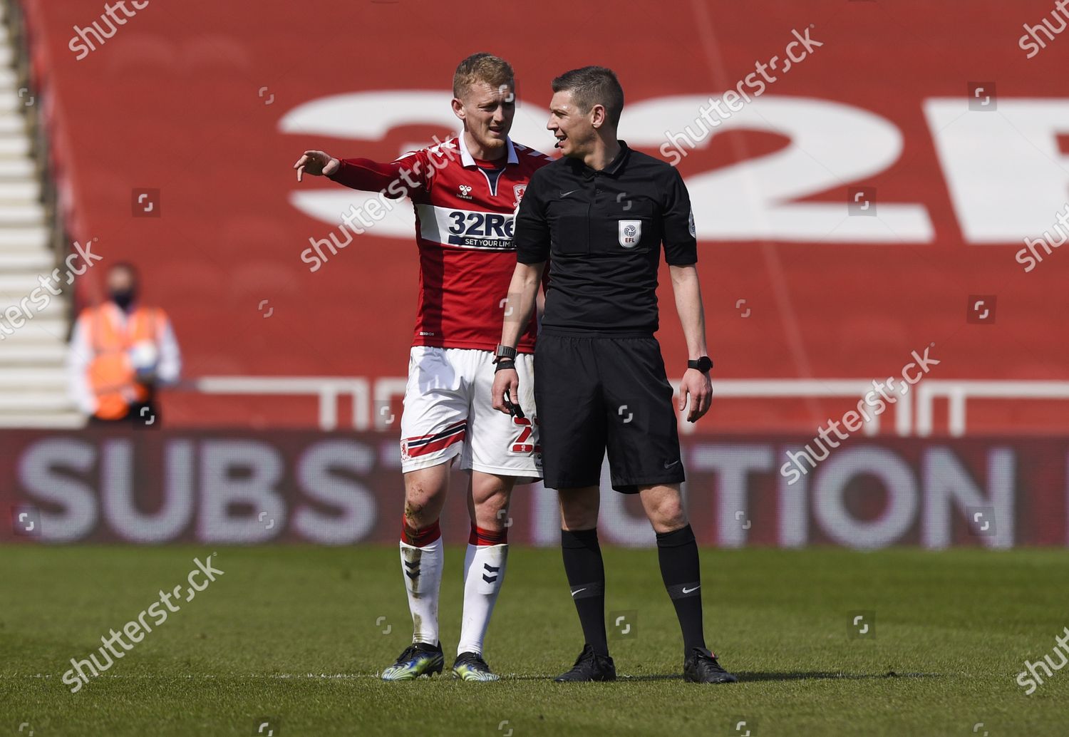 George Saville Middlesbrough Referee Matthew Donohue Editorial Stock ...