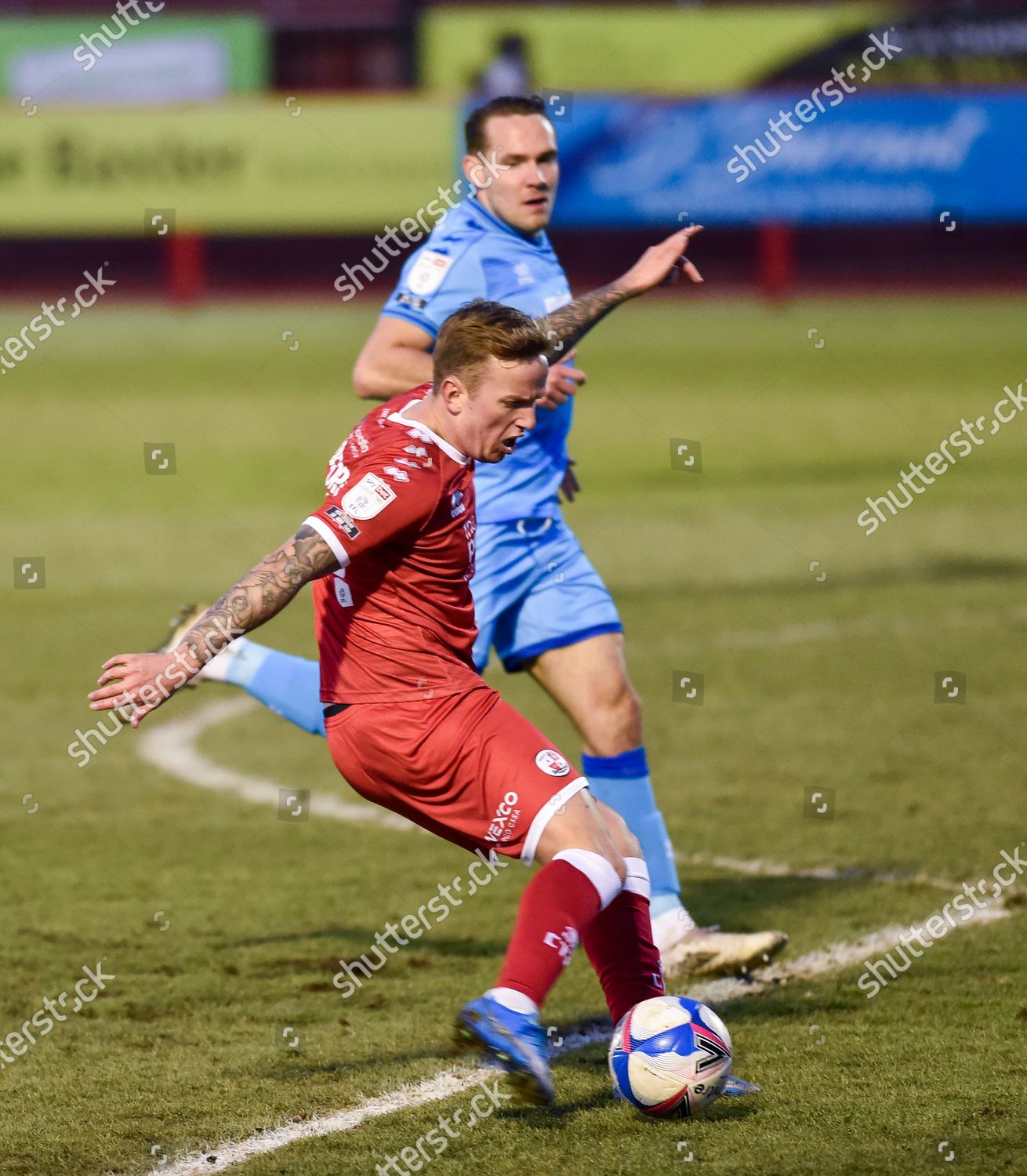Jordan Maguiredrew Crawley Fires First Goal Editorial Stock Photo ...