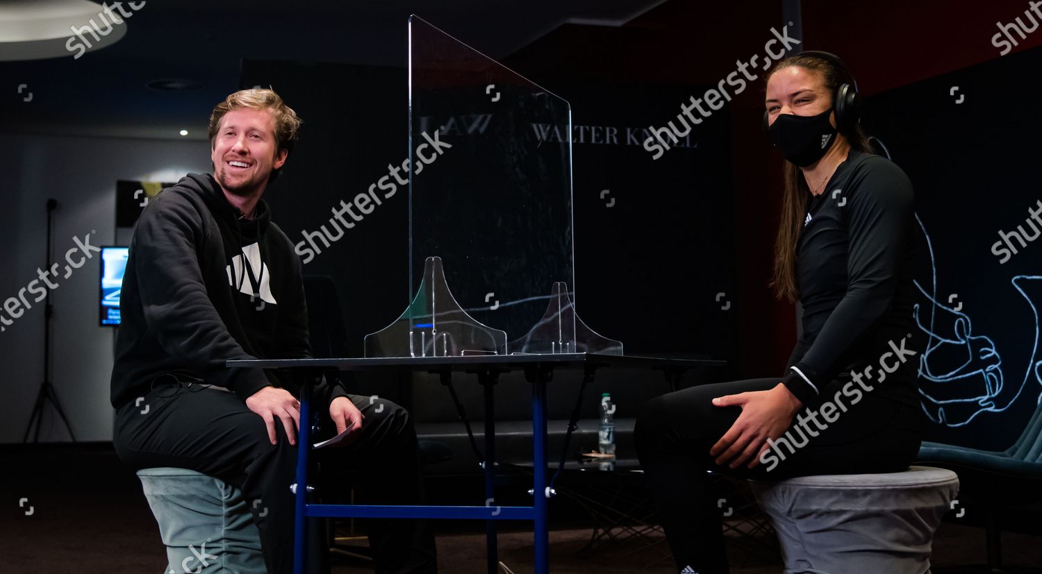 Maria Sakkari Greece Coach Tom Hill Editorial Stock Photo Stock Image