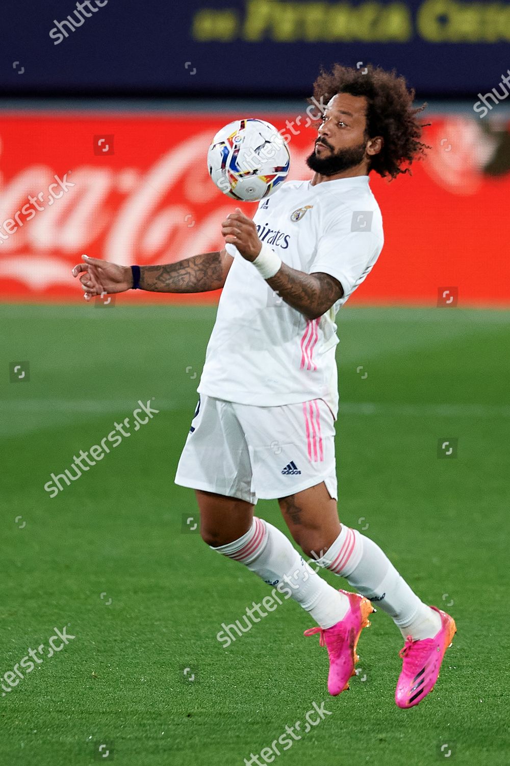 Marcelo Real Madrid Controls Ball During Editorial Stock Photo - Stock ...