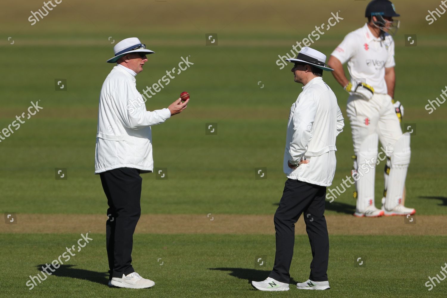 Umpires Neil Mallender Richard Kettleborough During Editorial Stock ...