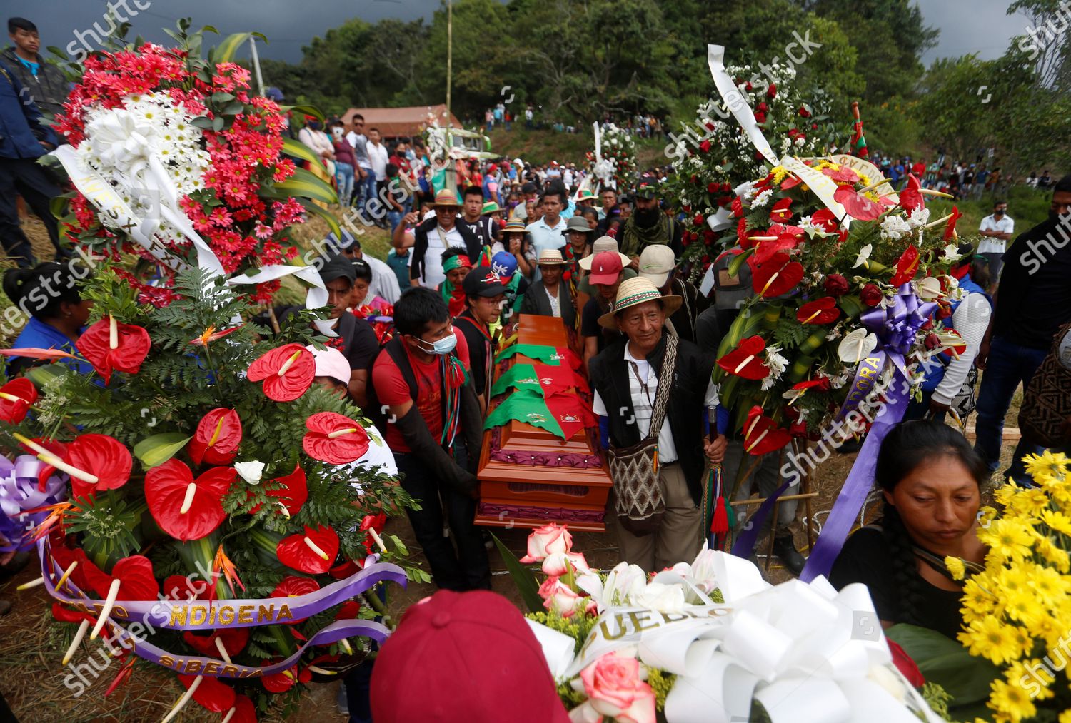 People Carry Coffin Indigenous Governor Sandra Editorial Stock Photo ...