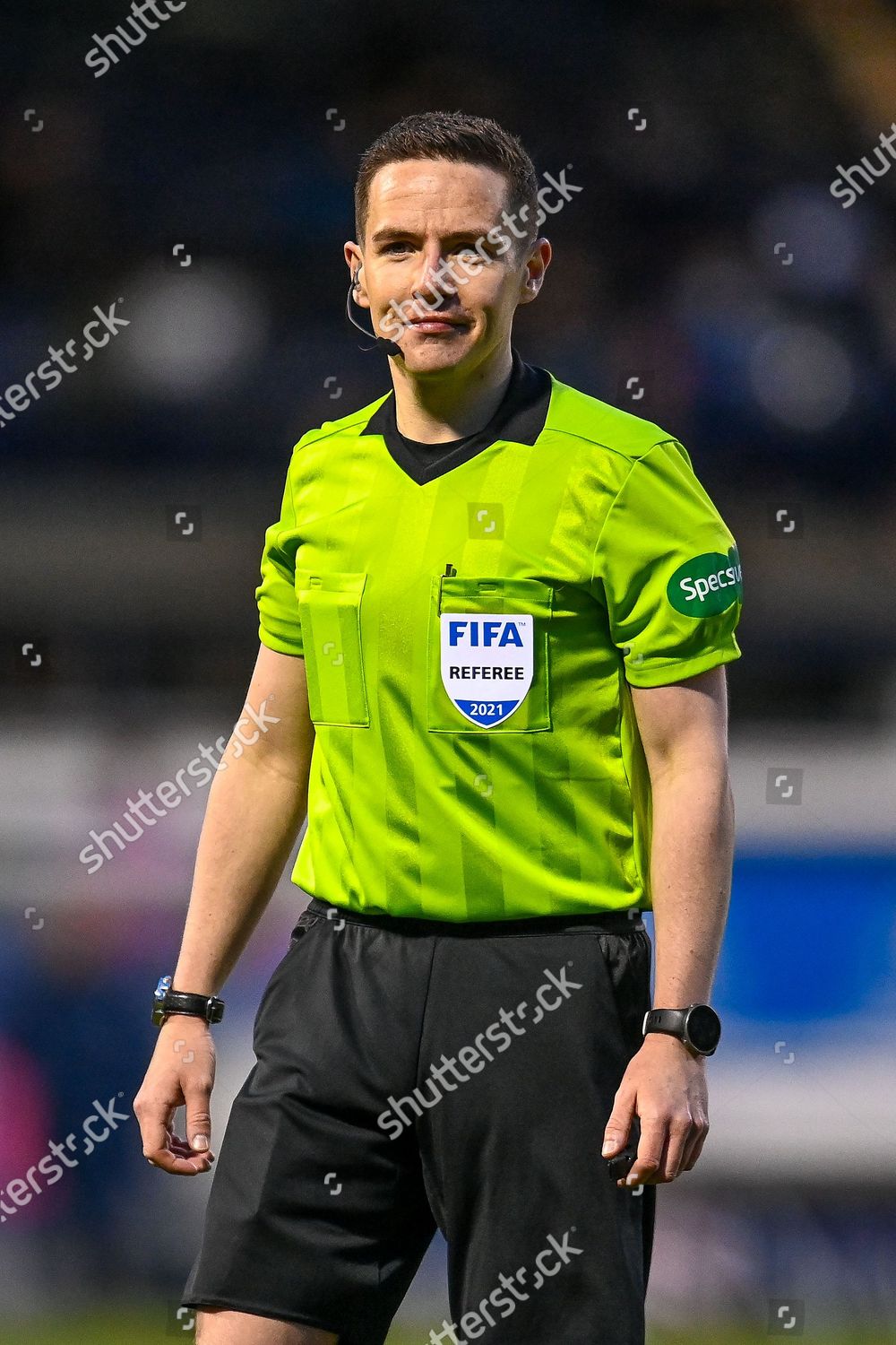 Referee David Munro During Spfl Championship Editorial Stock Photo ...