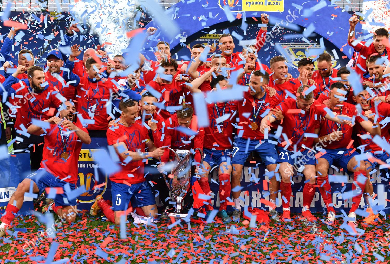 Players Rakow Czestochowa Celebrate Trophy After Editorial Stock Photo - Stock Image | Shutterstock