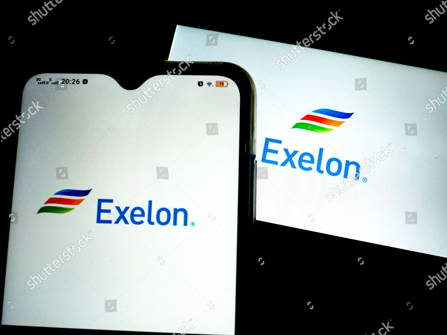 This Photo Illustration Exelon Logo Seen Editorial Stock Photo - Stock ...