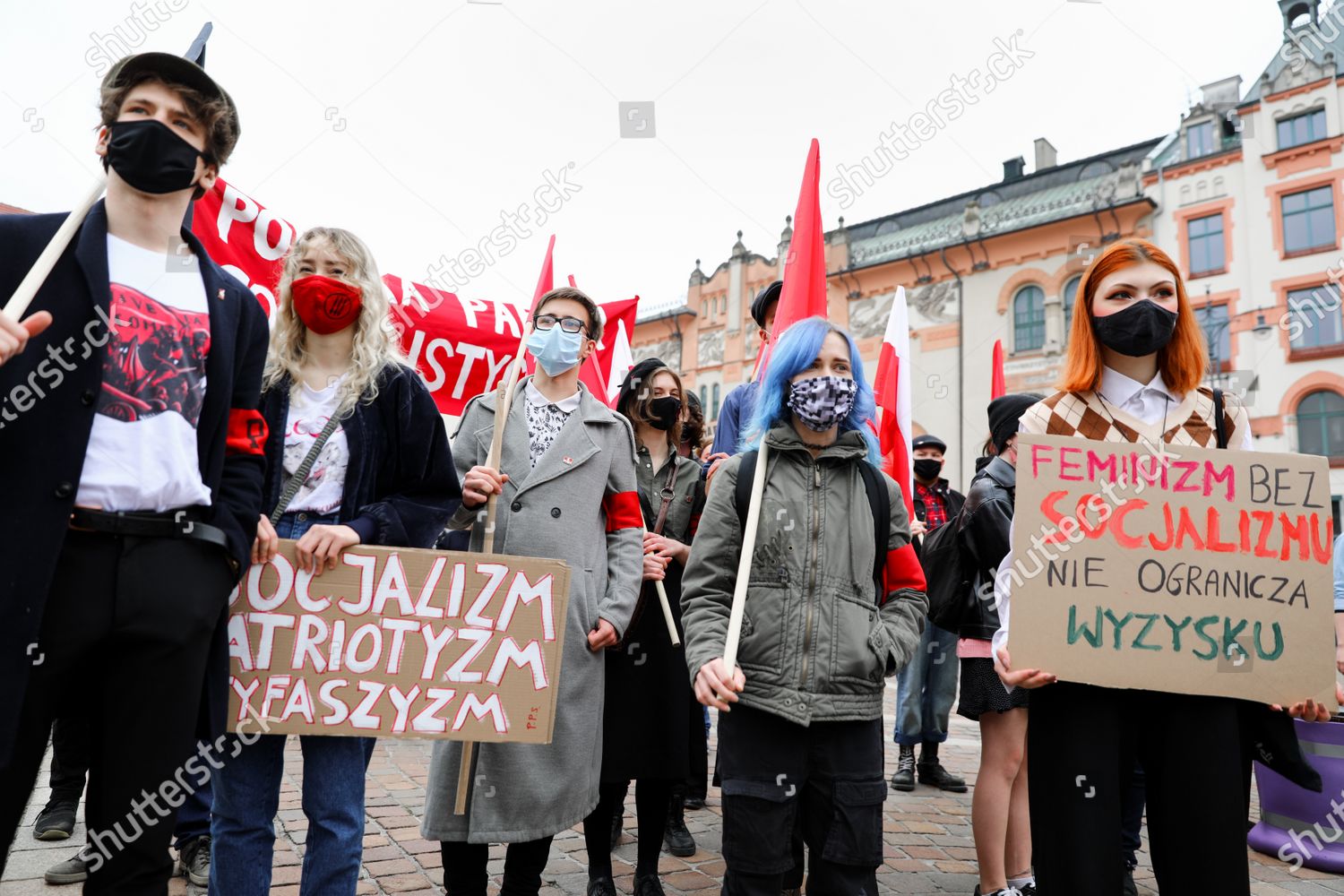 Members Polish Socialist Party Seen Placards Editorial Stock Photo ...