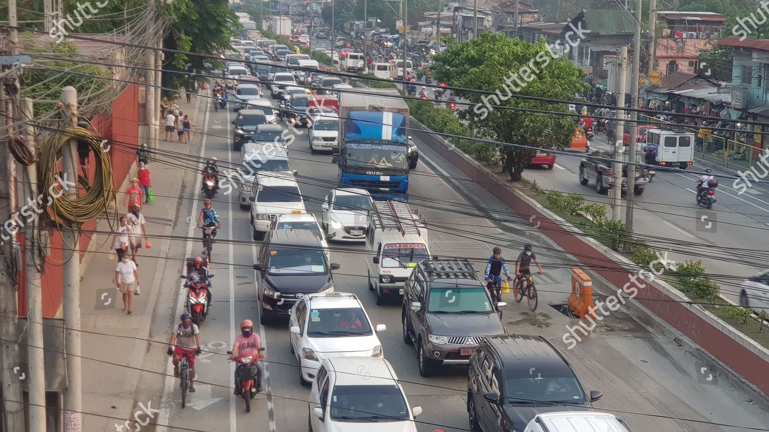 Heavy Traffic Congestion Luzon Ave Quezon Editorial Stock Photo - Stock ...