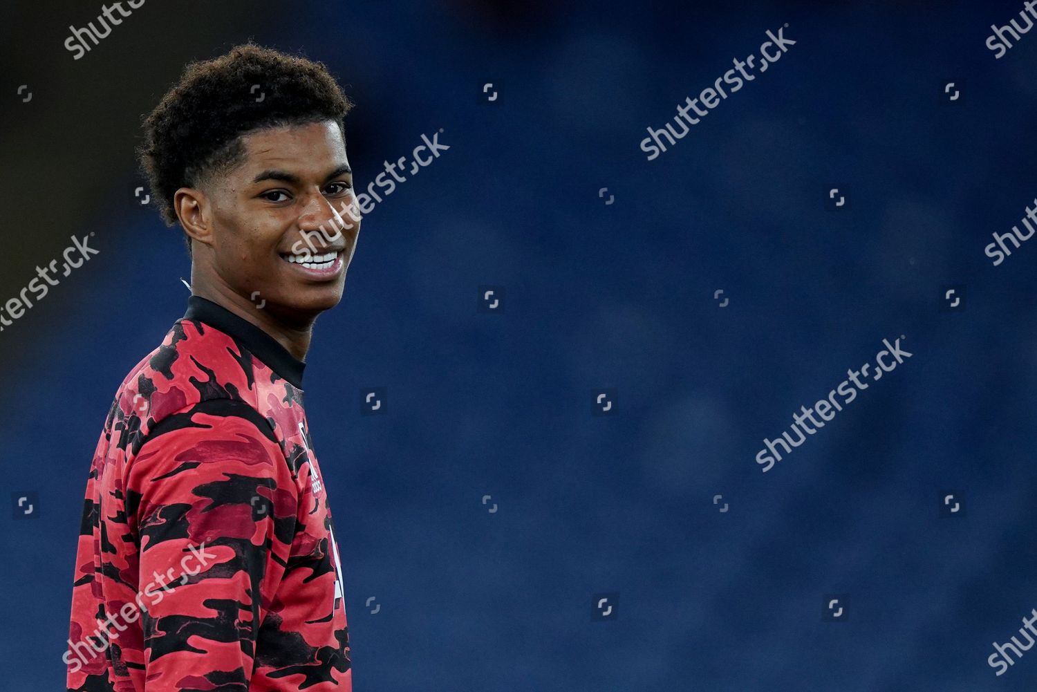 Marcus Rashford Manchester United Smiles During Editorial Stock Photo ...