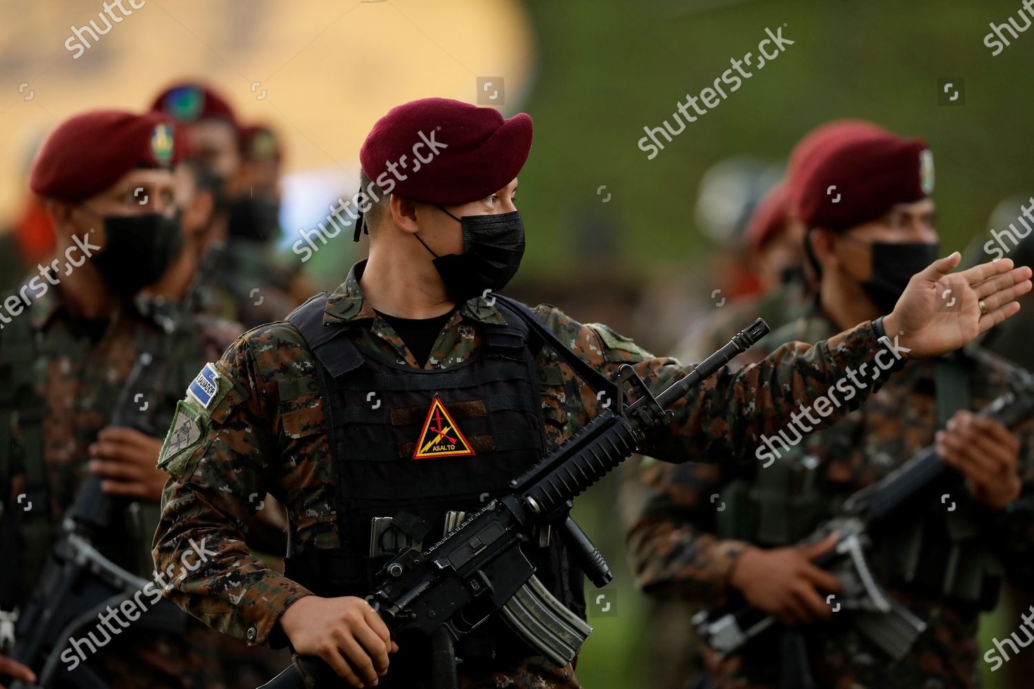 Soldiers Match During Salvadoran Soldiers Day Editorial Stock Photo ...