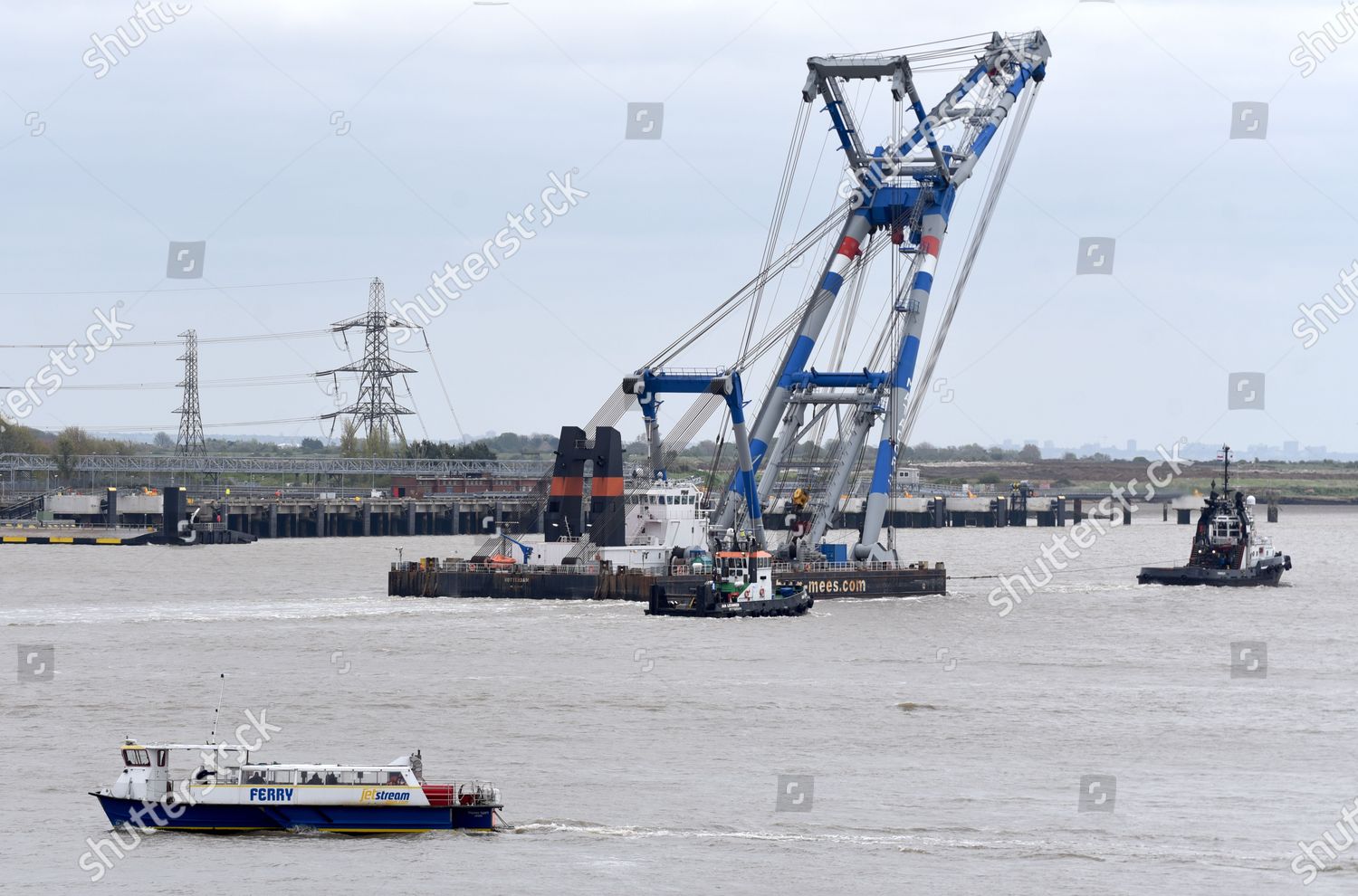 Gigantic Matador 3 Floating Crane Passing Editorial Stock Photo - Stock ...