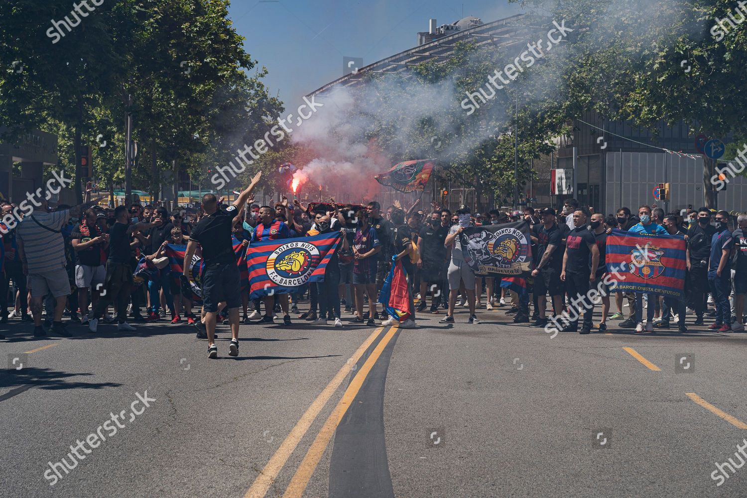 Boixos Nois Ultras Fc Barcelona Access Editorial Stock Photo - Stock ...