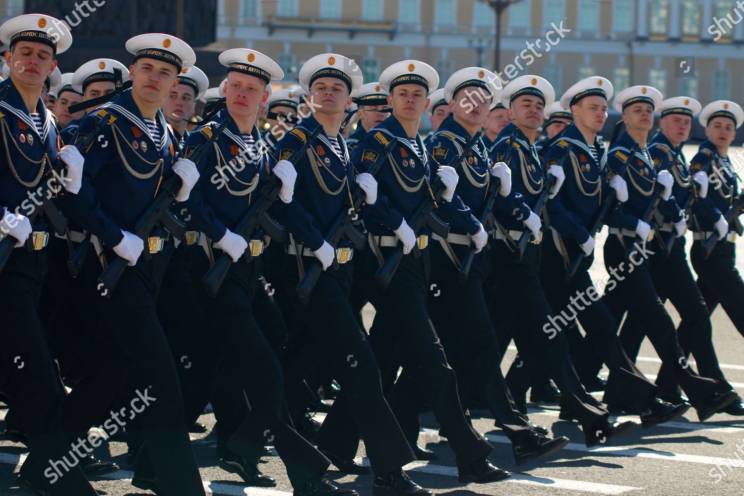 Soldiers Russian Army Parade On Palace Editorial Stock Photo - Stock ...