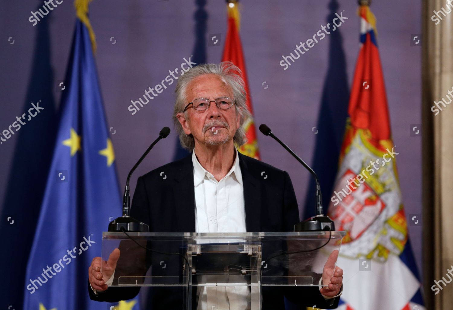 Austrian Writer Peter Handke During Ceremony Editorial Stock Photo ...