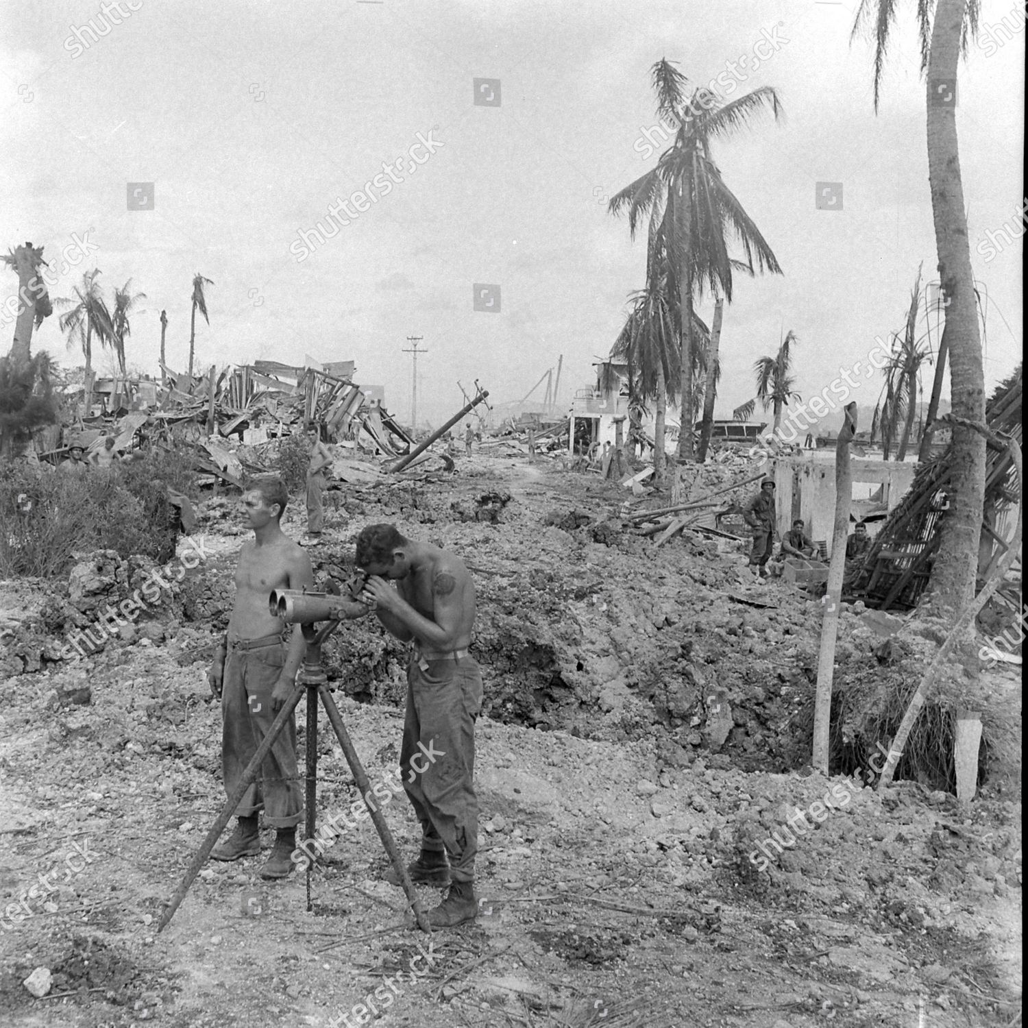 Scene Relating United States Invasion Guam Editorial Stock Photo ...