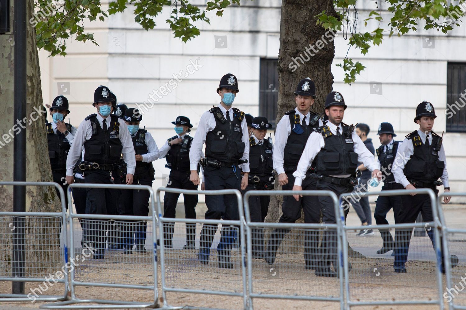 Police Officers Patrol Mall Ahead State Editorial Stock Photo - Stock ...
