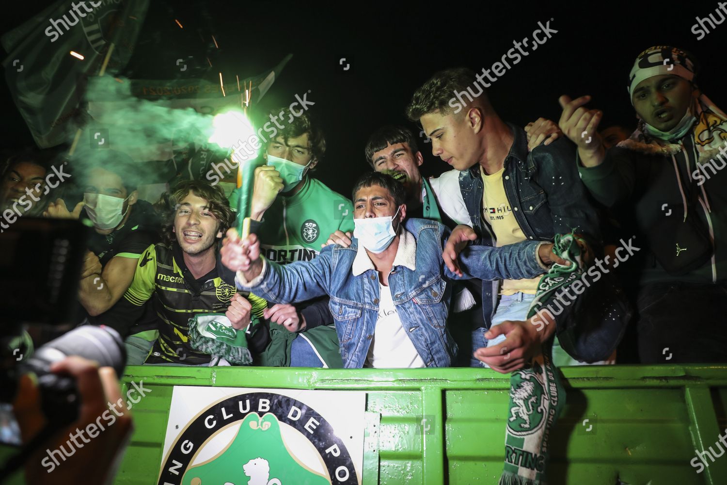 Sporting Lisbon Fans Celebrate Outside Alvalade Editorial Stock Photo ...