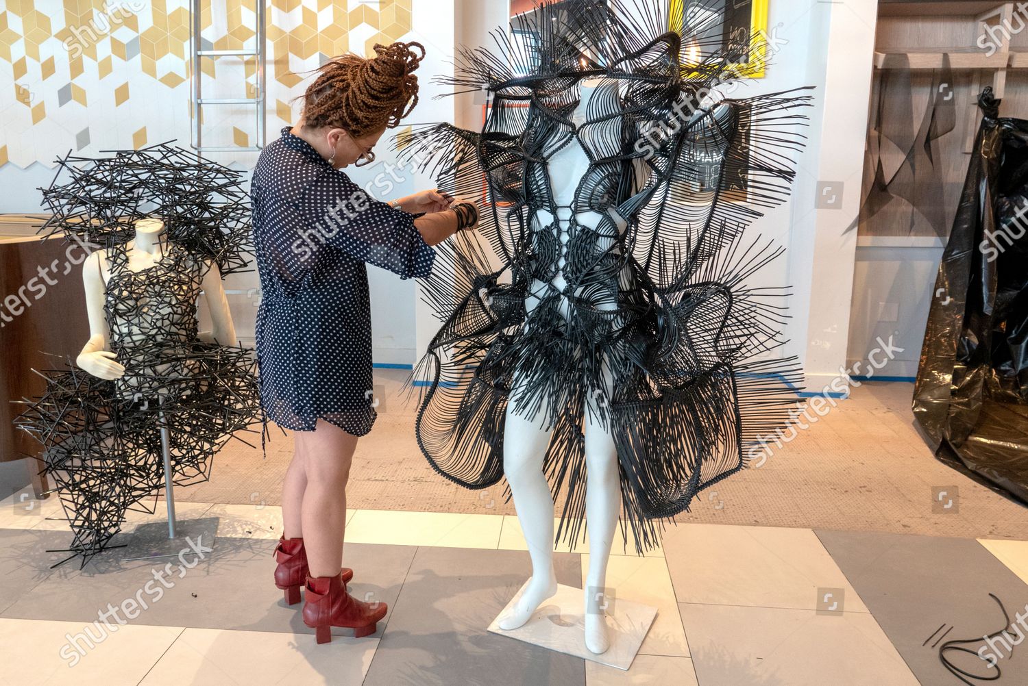 Cuban Designer Celia Ledon Works On Editorial Stock Photo - Stock Image ...