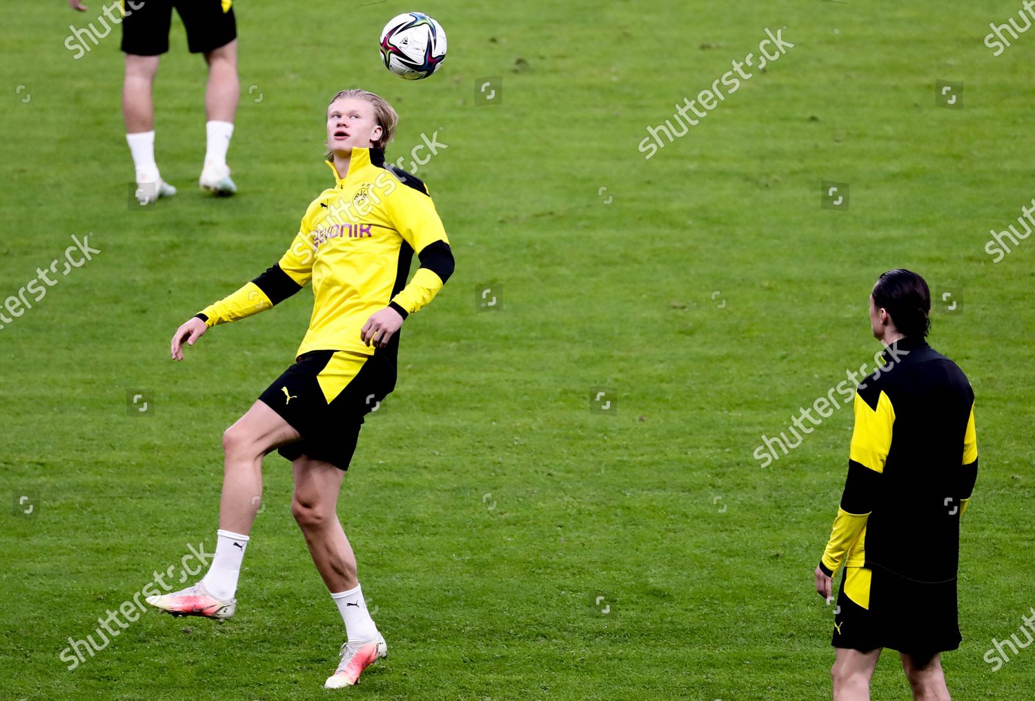 Dortmunds Erling Haaland Action During Teams Editorial Stock Photo ...