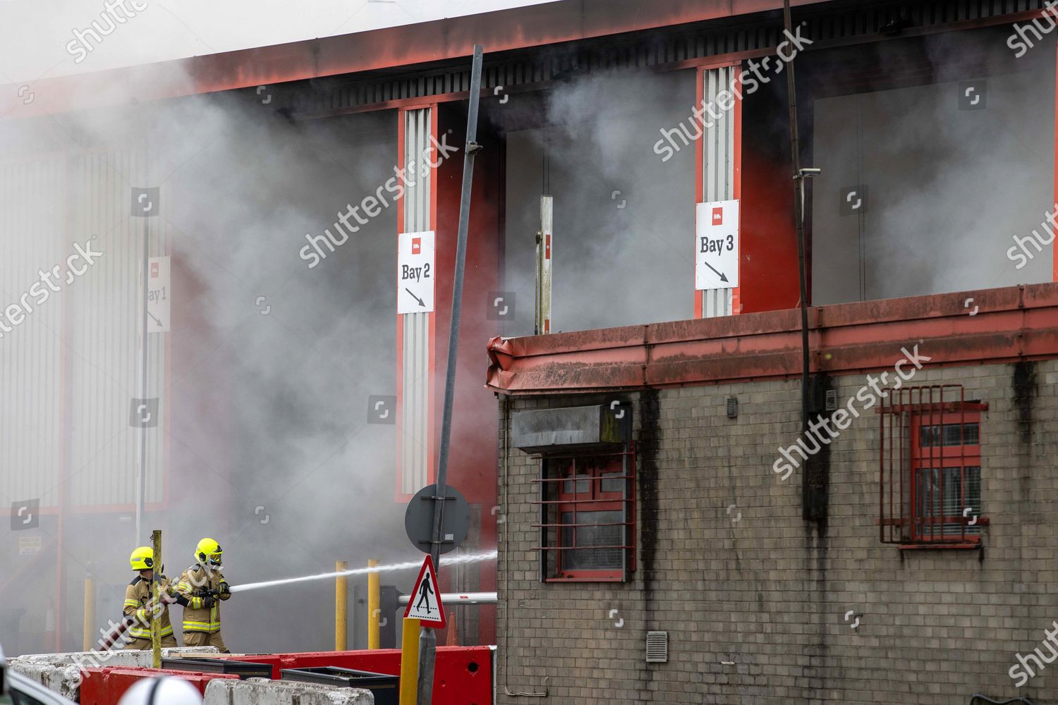 Fire Fighters Scene On Hadfield Road Editorial Stock Photo - Stock ...