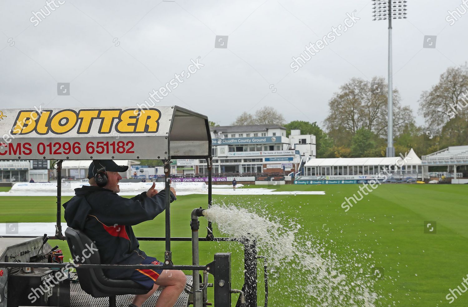 Essex Head Groundsman Stuart Kerrison Clears Editorial Stock Photo ...