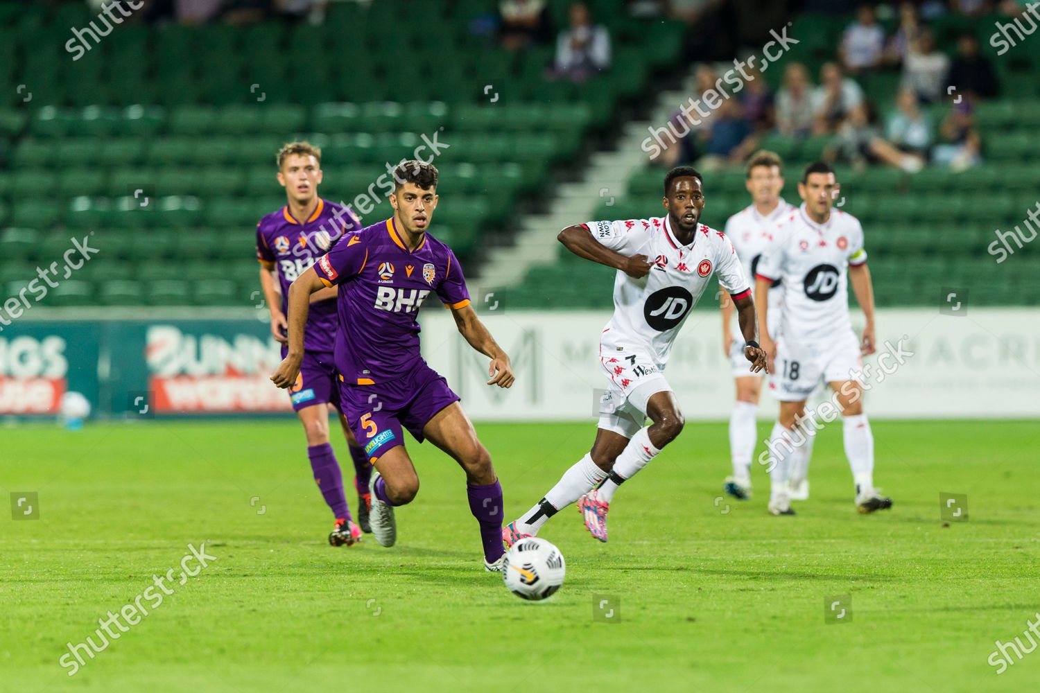 Perth Glory Player Jonathan Aspropotamitis Chases Editorial Stock Photo ...